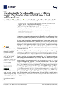 Characterising the Physiological Responses of Chinook Salmon (Oncorhynchus tshawytscha ...